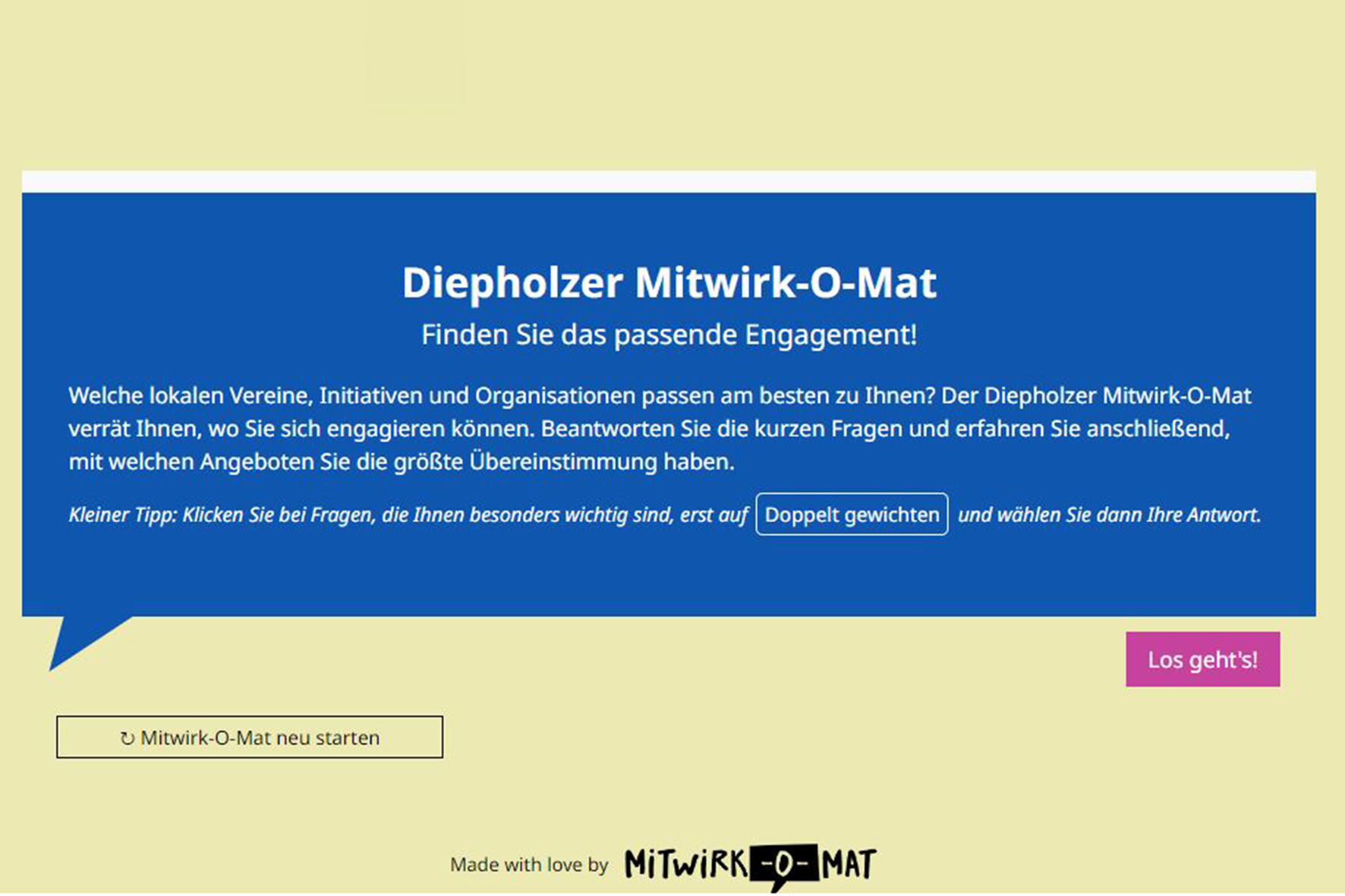„Mitwirk-O-Mat“ führt zur Lebenshilfe - Lebenshilfe Grafschaft Diepholz GmbH